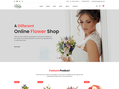 Fultala Flower Shop HTML Template by HasThemes on Dribbble