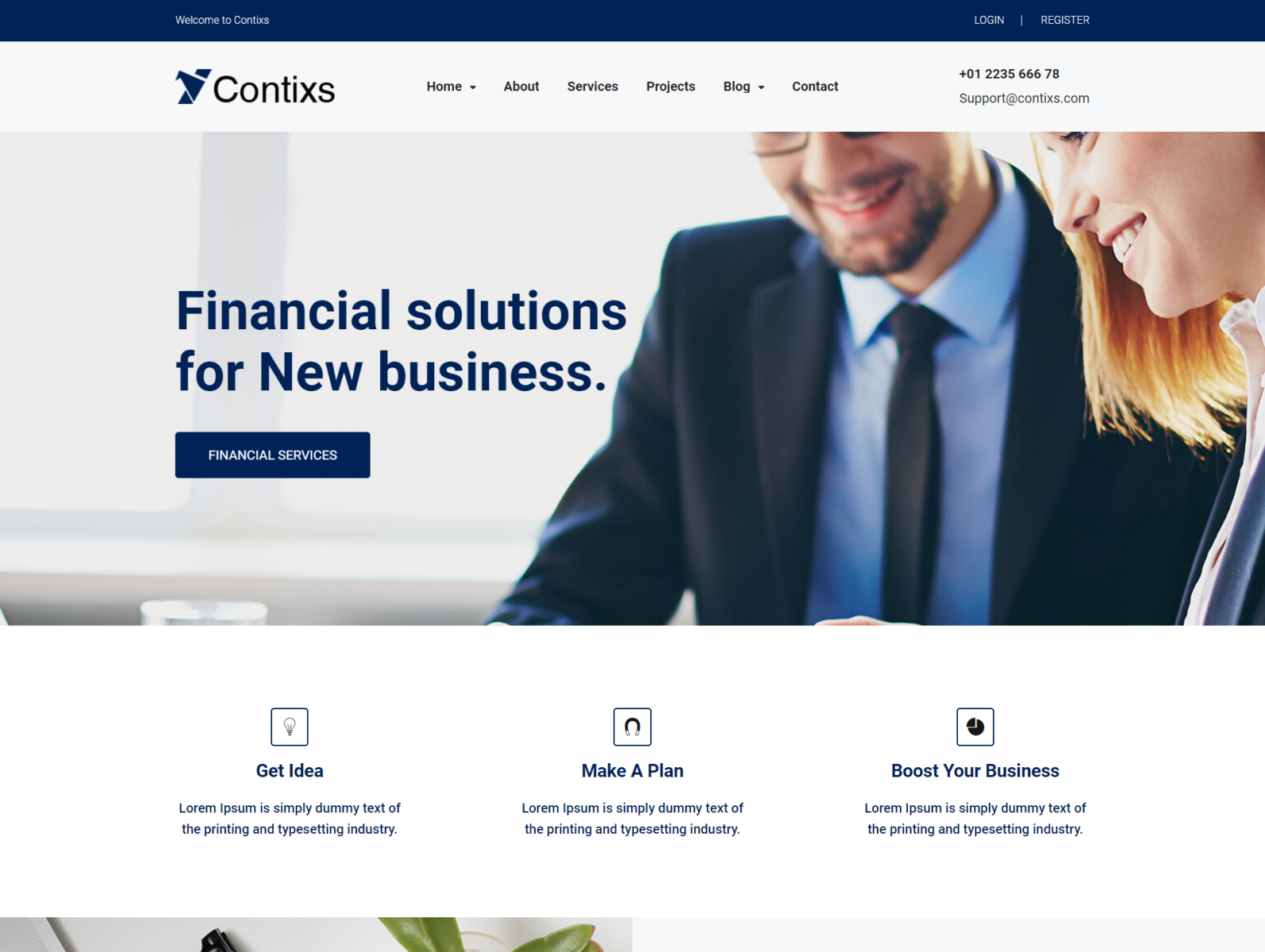 Contixs Business Consulting HTML Template by HasThemes on Dribbble