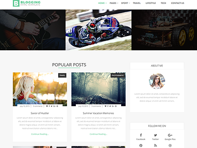 Blogging - Responsive Blog Template by HasThemes on Dribbble
