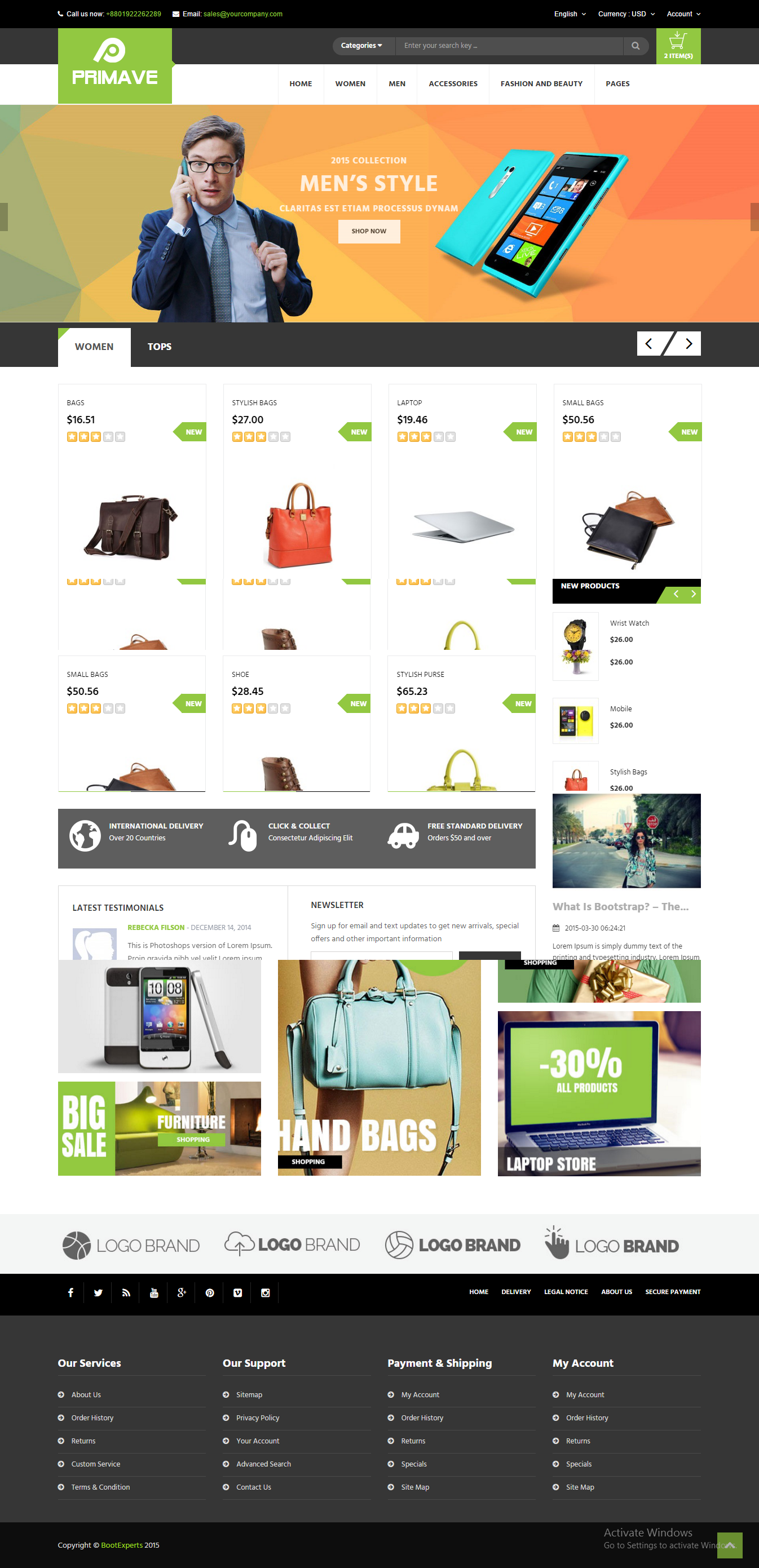 Primave - Responsive eCommerce HTML5 Template by HasThemes on Dribbble