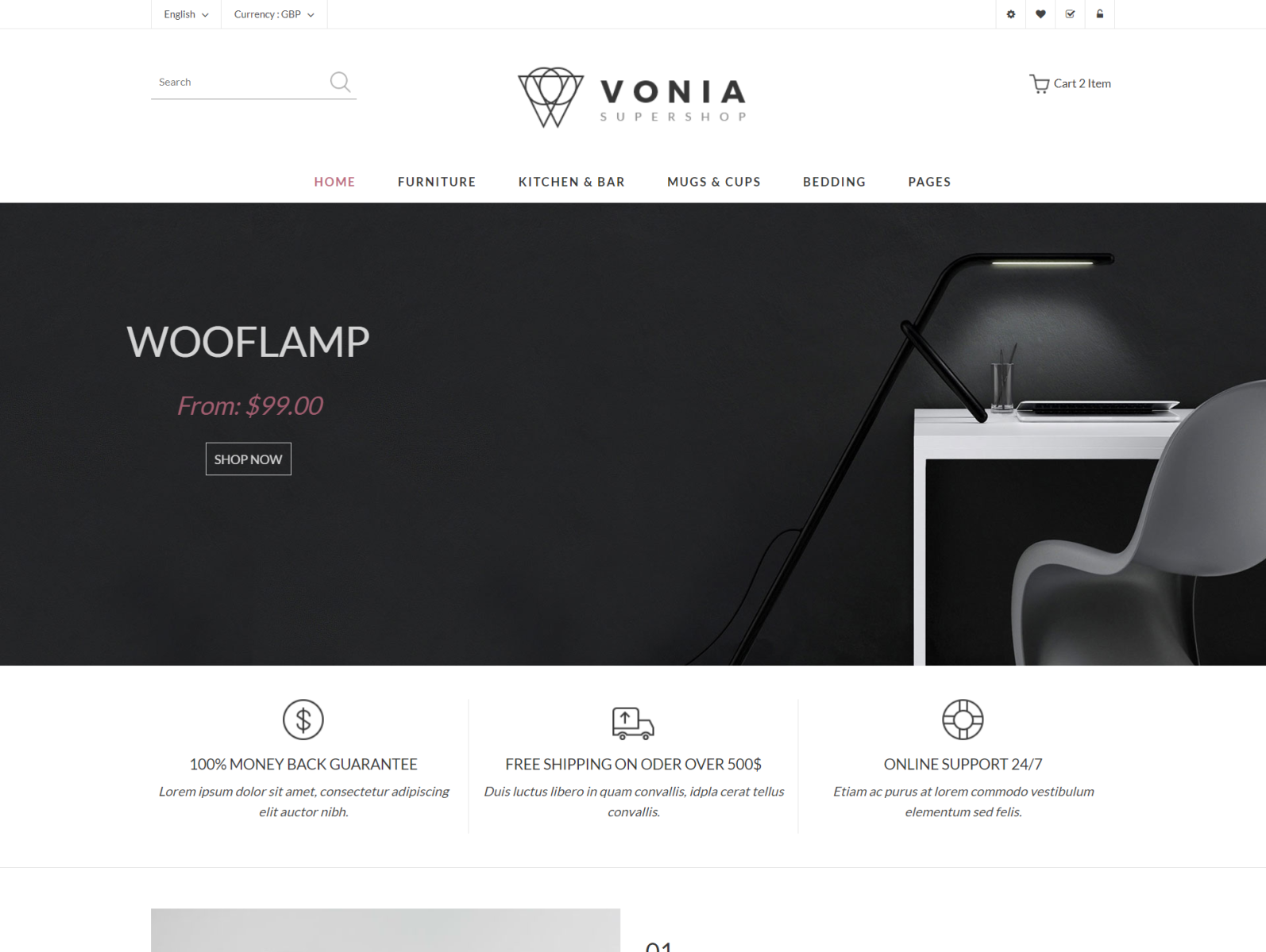 Vonia Furniture Store HTML Template by HasTech on Dribbble