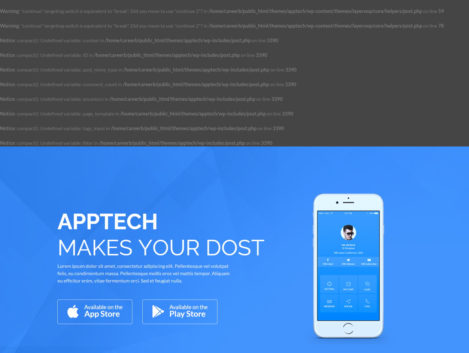 AppTech App Landing Page WordPress Theme by HasTech on Dribbble
