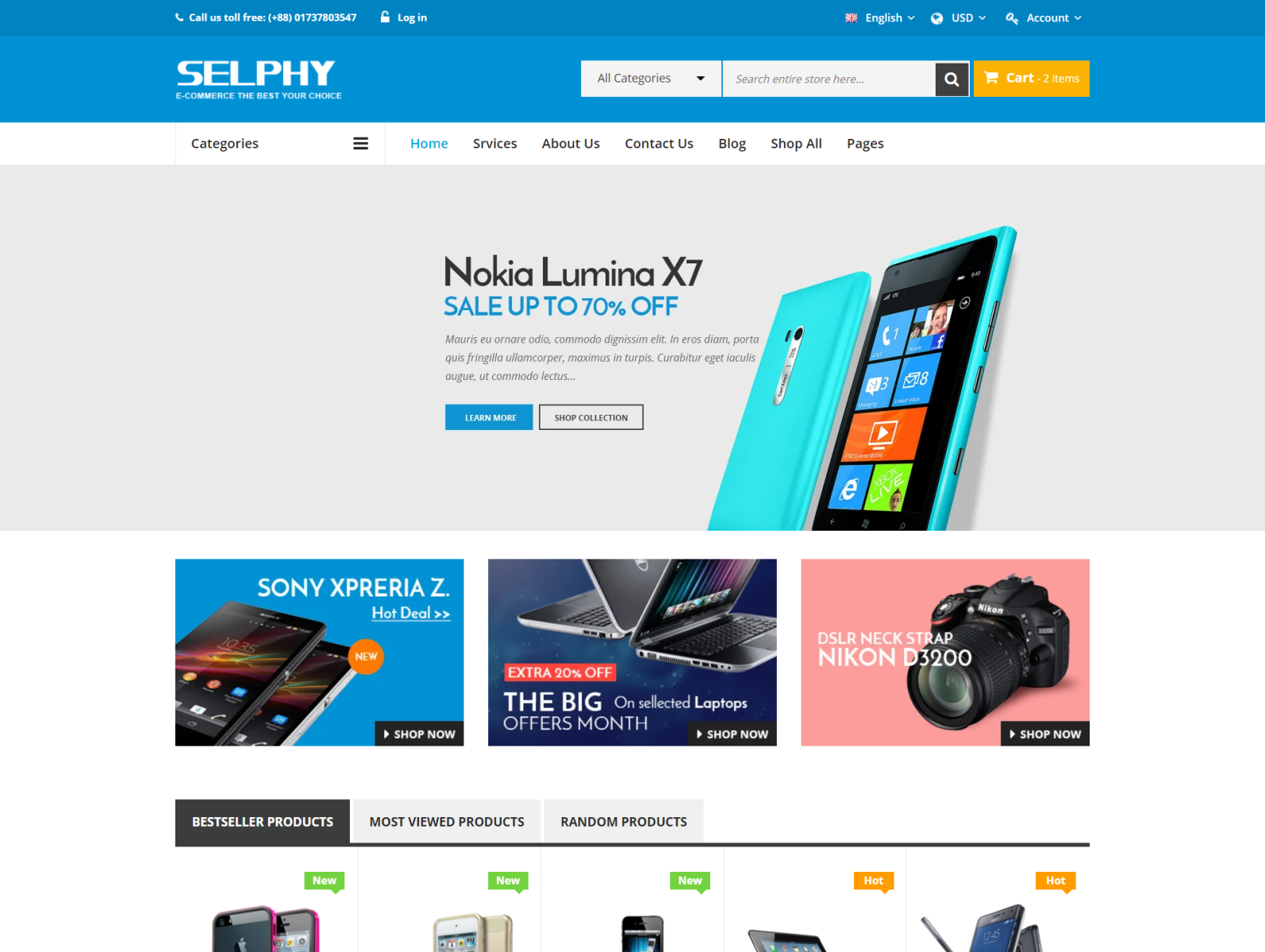 Selphy - Electronics Store eCommerce HTML Template by HasTech on Dribbble