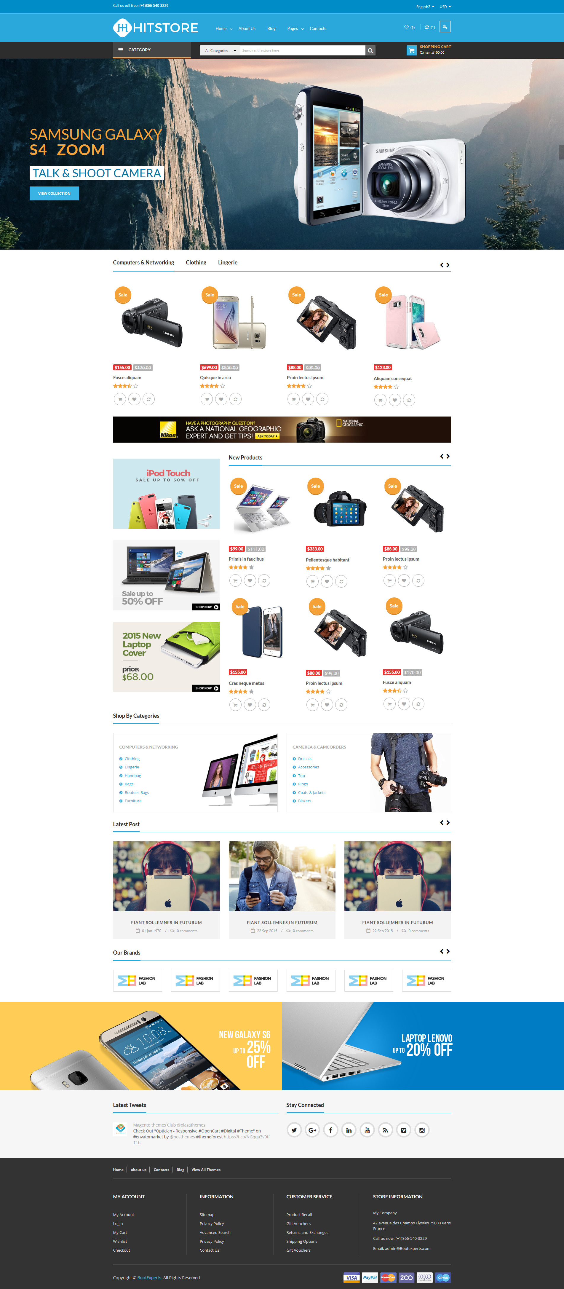 Hitstore Electronics Ecommerce Bootstrap Template by HasTech for ...