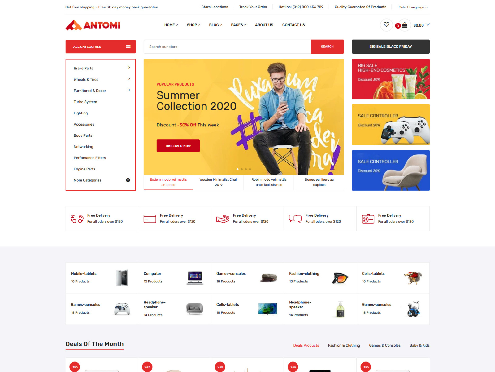 Antomi - Multipurpose Shopify Theme by HasTech on Dribbble
