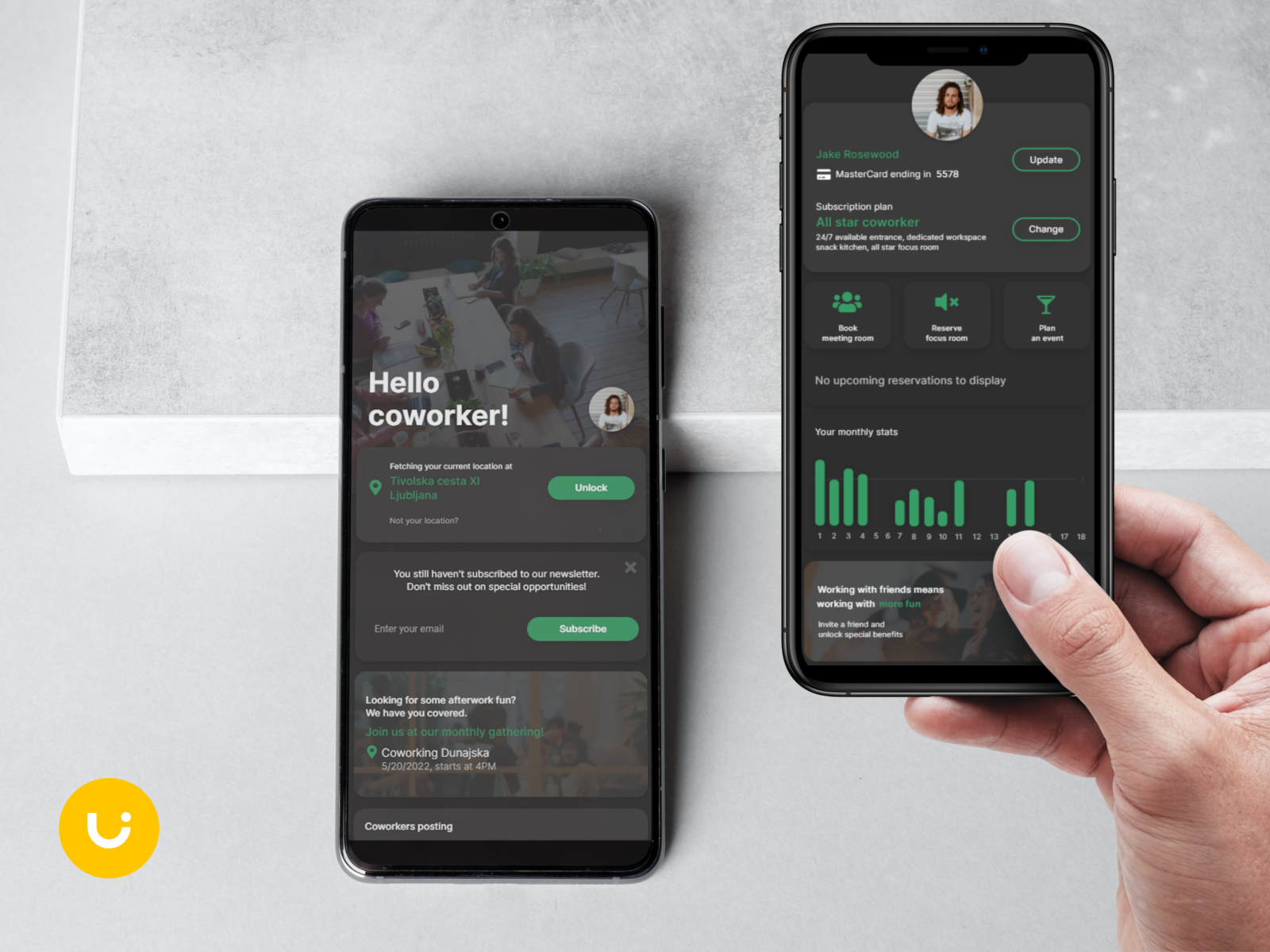 Coworking app by silvija gregorchich on Dribbble