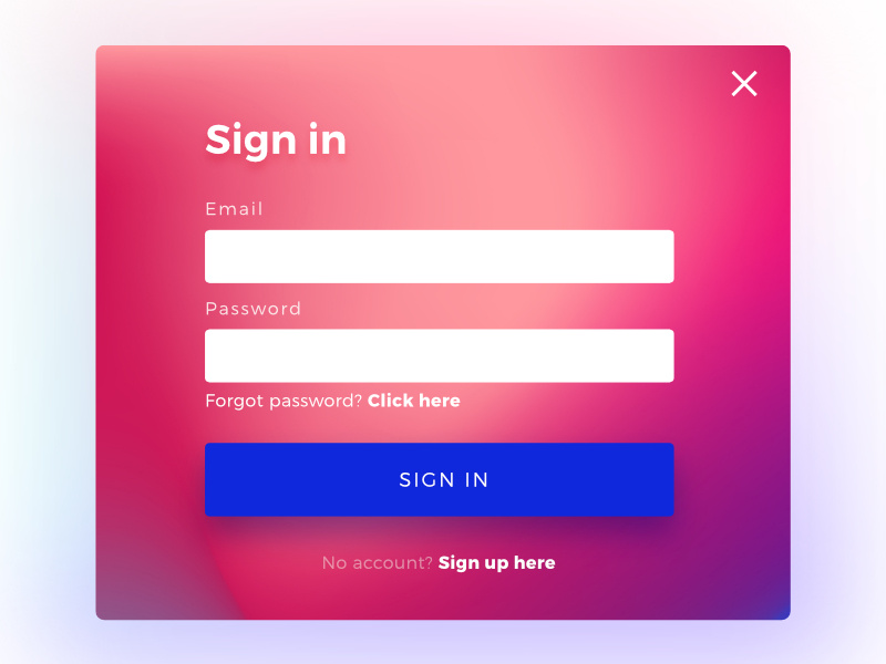 Sign in by Pavel Lupu on Dribbble