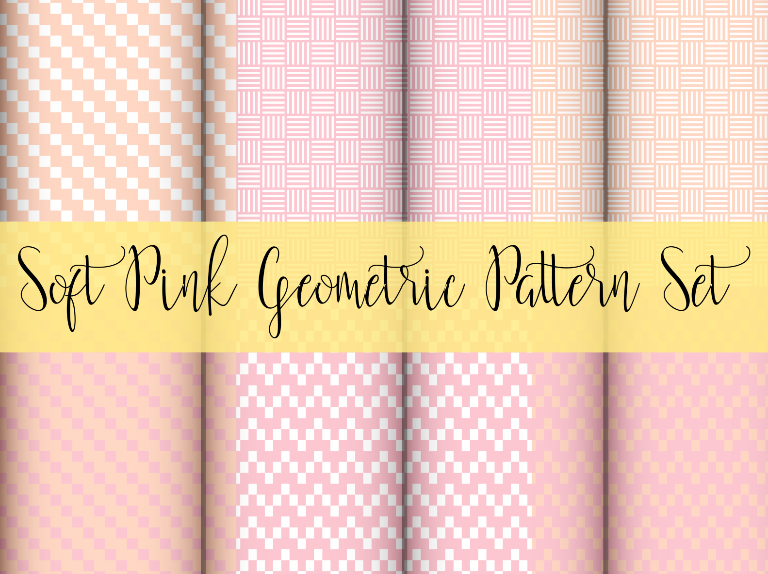 Soft Pink Geometric Pattern Set by Ray Shishir92 on Dribbble