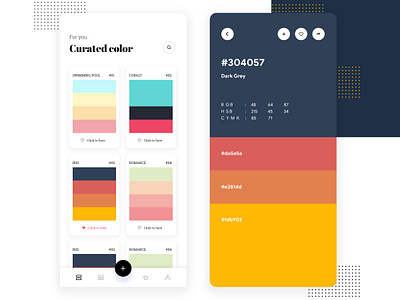 2019 - Color Palettes App Concept by Syed Haqil on Dribbble
