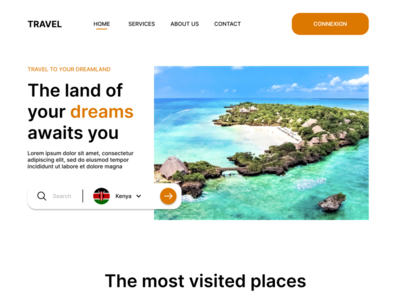 Travel website design - UI UX Design by Merlynne Design on Dribbble