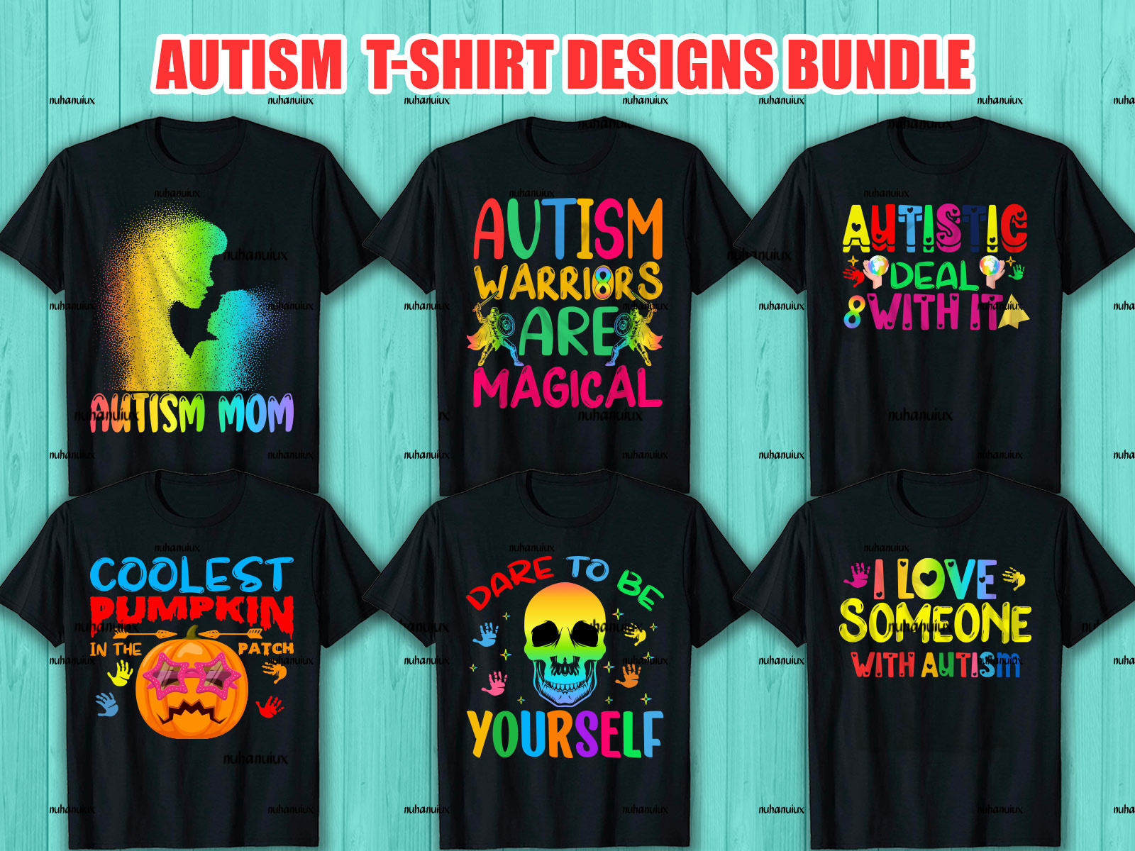 This is Autism T-Shirt Designs Bundle. by Mahmud Hasan on Dribbble