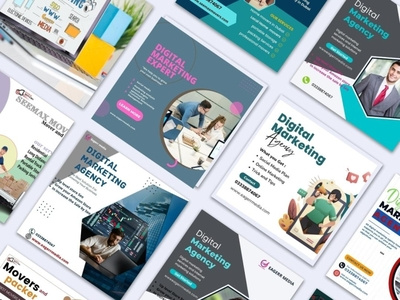 Digital Marketing post template design by Anwar ali on Dribbble