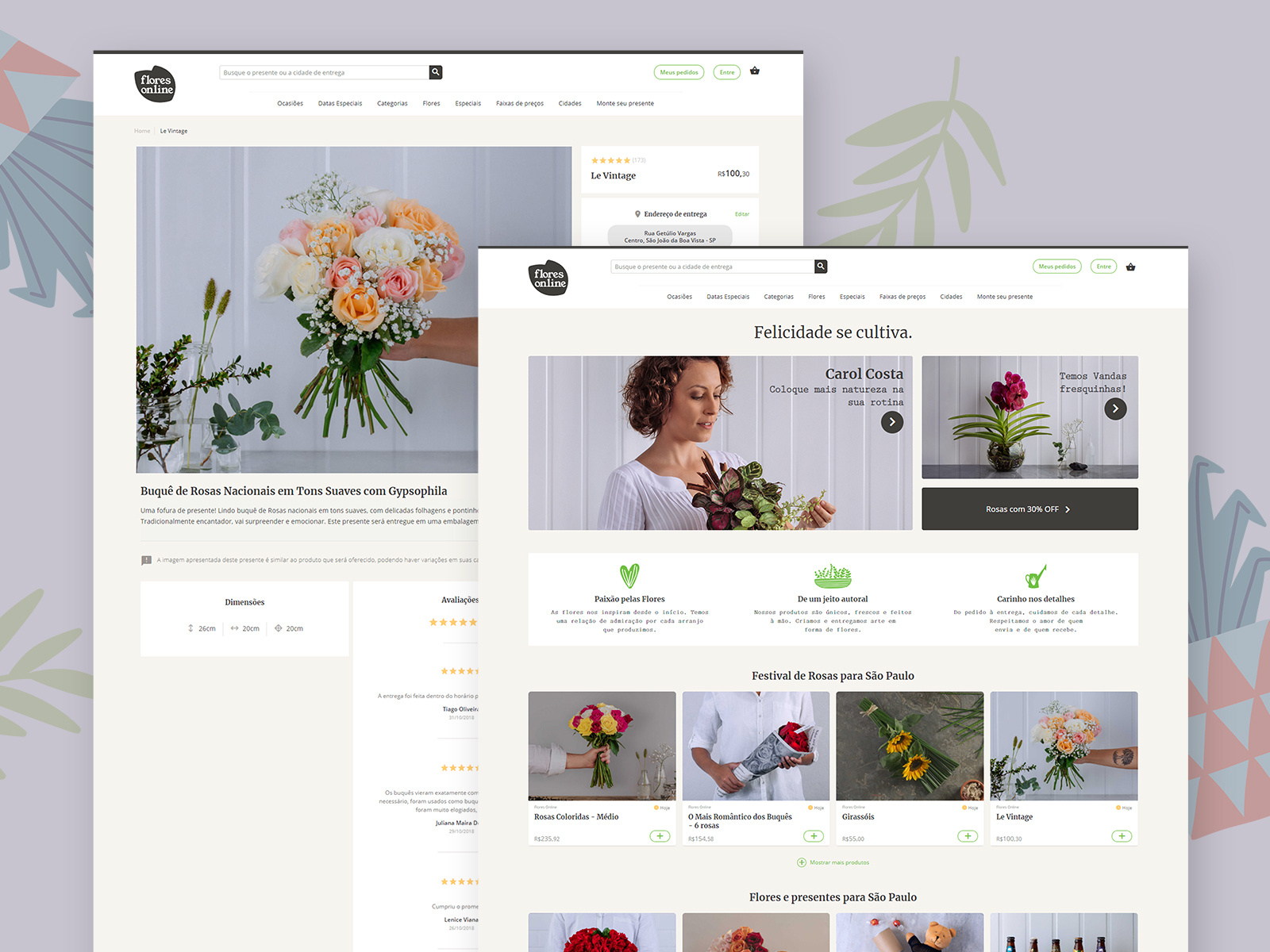 Flores Online Webside Redesign by Fernando Feldberg on Dribbble