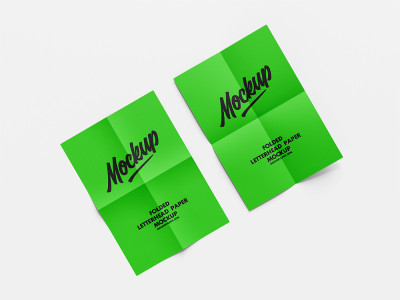 Free Folded Paper Mockup by Mockup Hunts on Dribbble