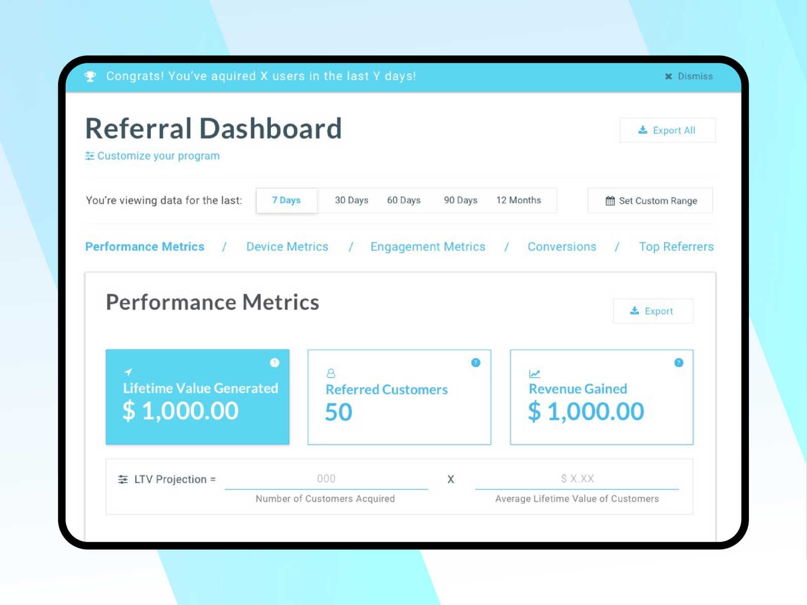 Referral Dashboard by Nick Di Stefano, CSM on Dribbble