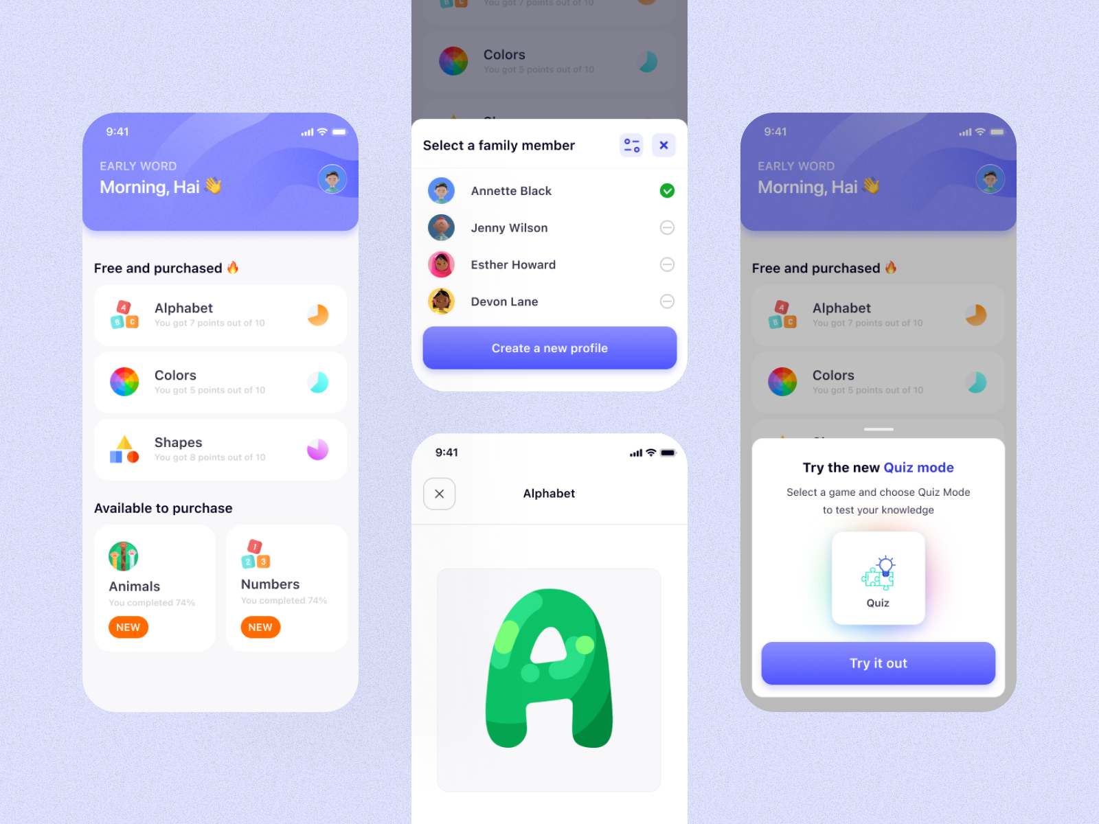 Early Words - UI Redesign | Language Learning Apps for Kids by Phuoc ...