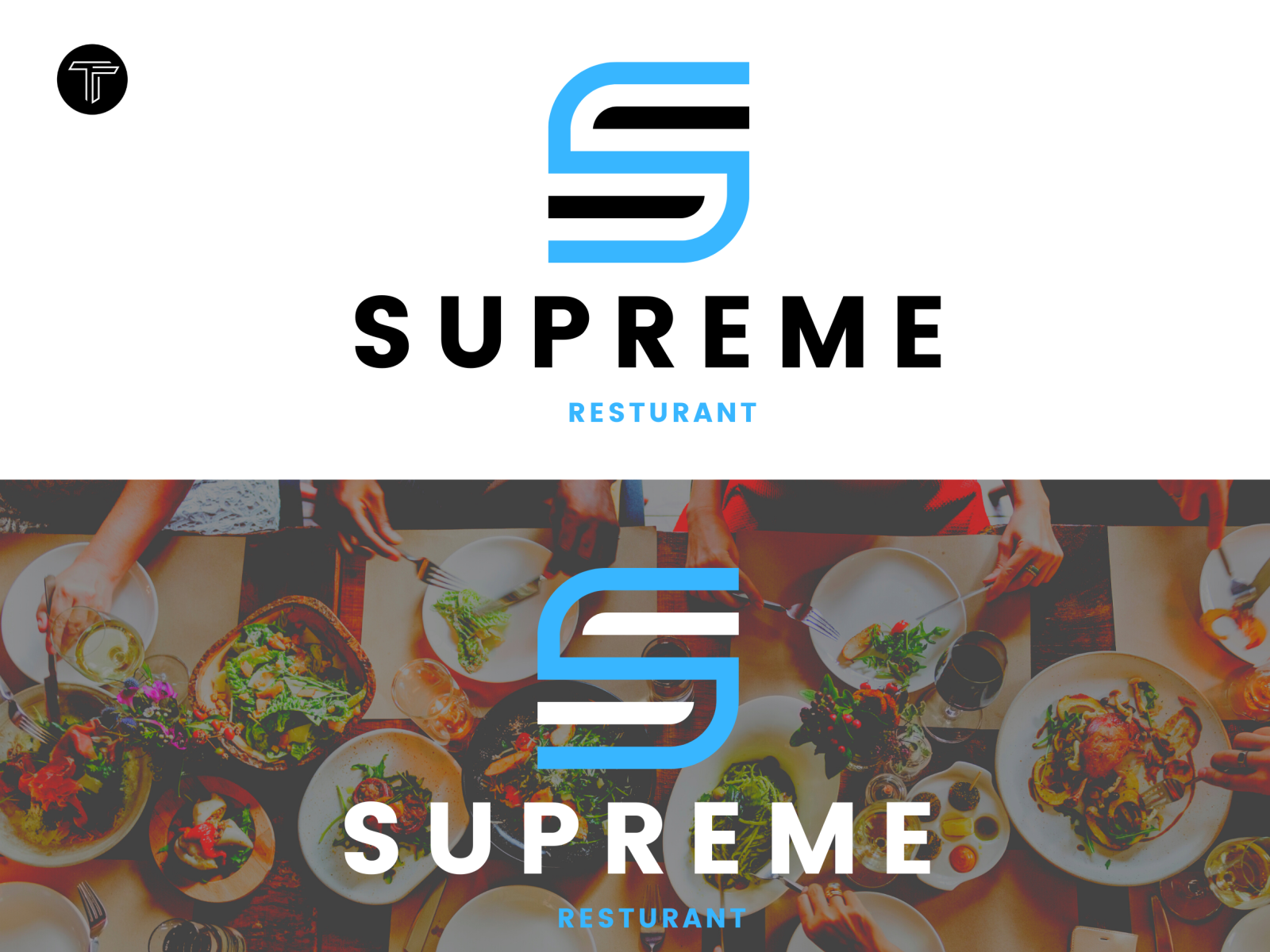 Logo design for Supreme Resturant by Azlan Haider on Dribbble