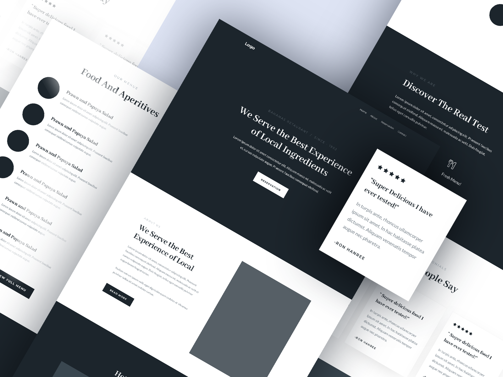 Restaurant Website Wireframe Design by Sayeed Ahmad on Dribbble