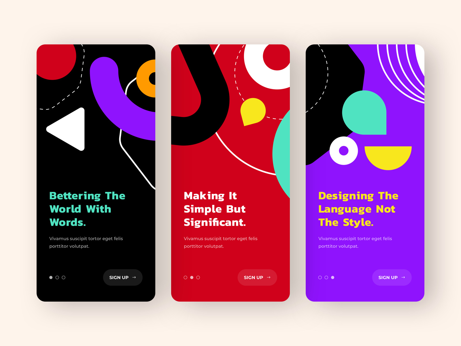 Onboarding Screen Exploration by Sayeed Ahmad on Dribbble