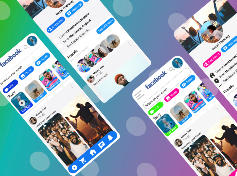 Facebook redesign concept by Shanie Louden on Dribbble