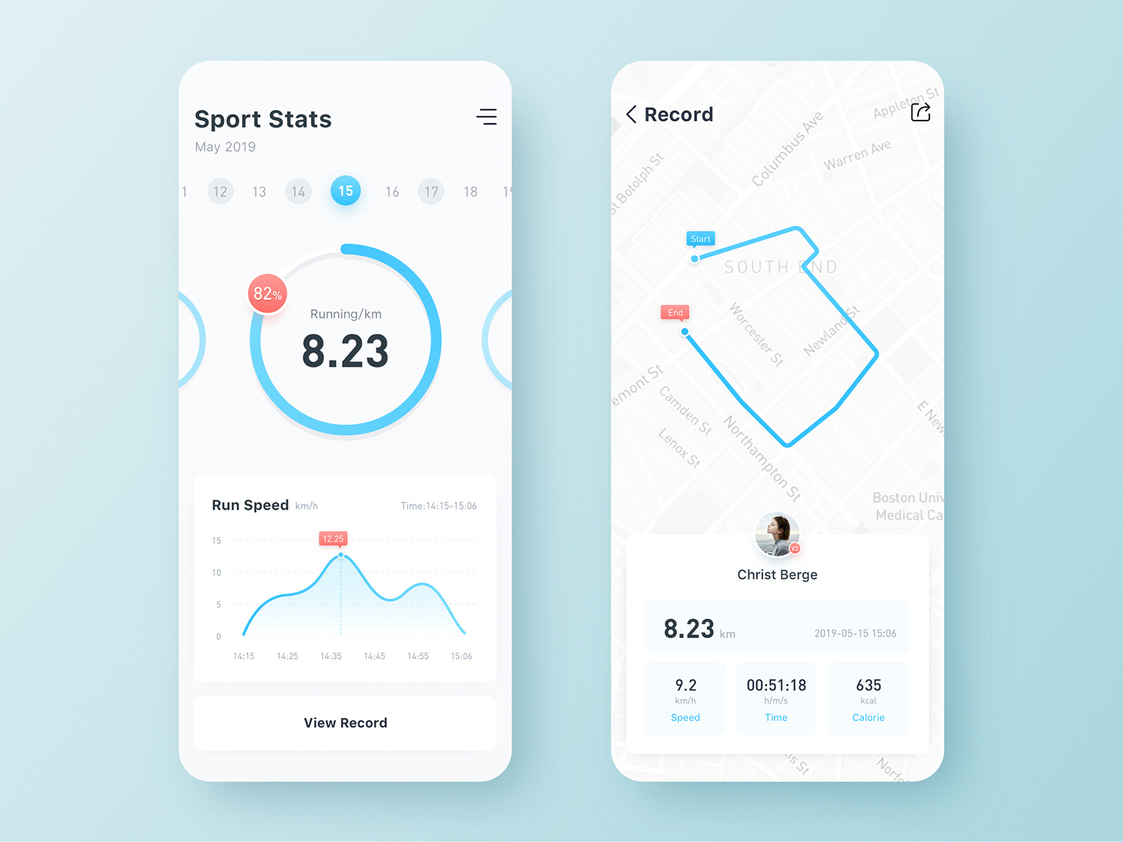 Sport Stats by JasonGYF for BestDream on Dribbble