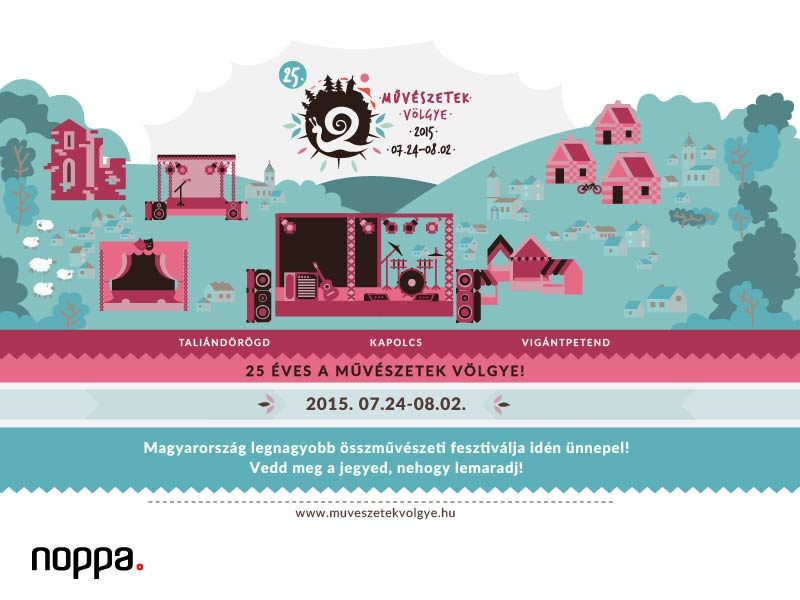 Poster for Művészetek Völgye Art Festival by Noppa design on Dribbble