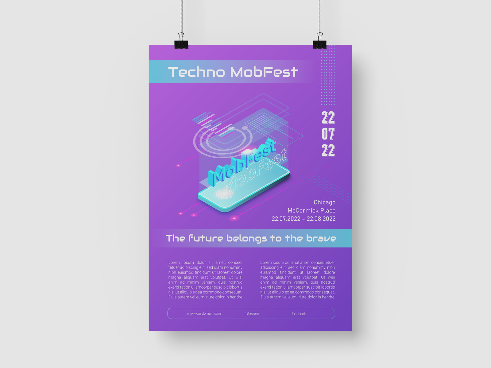 Flyer for the Mobile Technology Festival by Maria Morudo on Dribbble