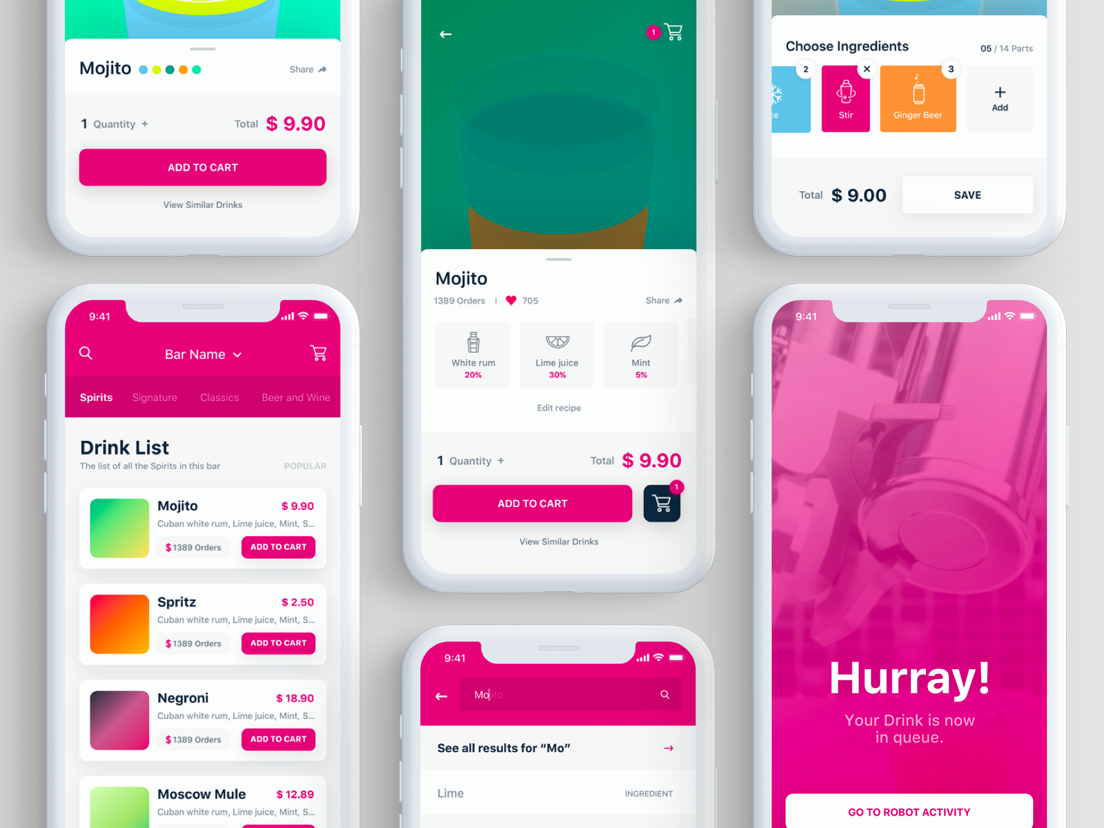 Makr Shakr App - UI Design by Simone Match on Dribbble
