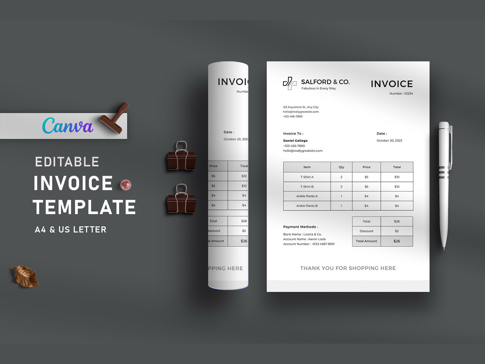 Invoice Template by Kiron Nondi on Dribbble