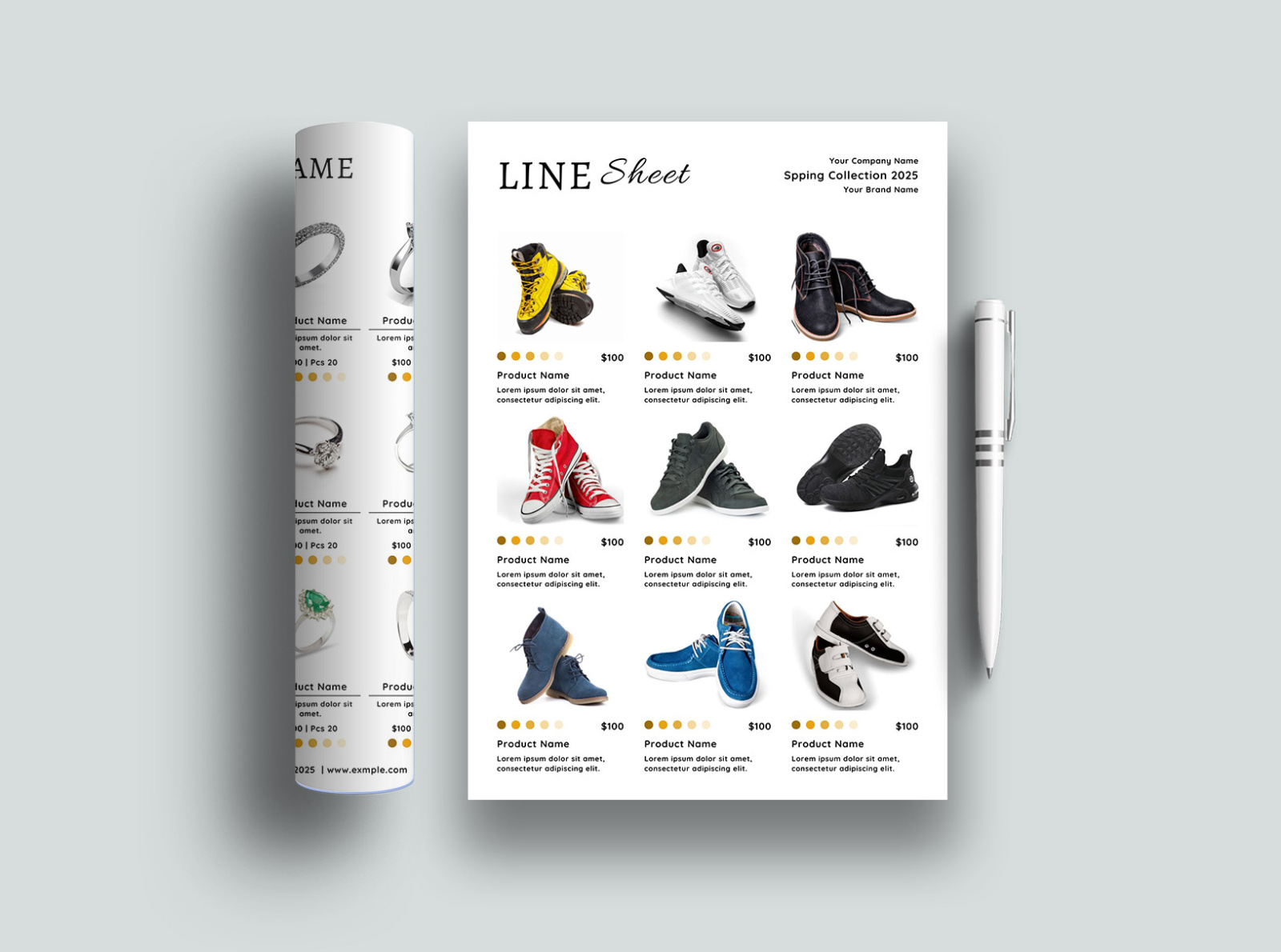 Line Sheet Templates by Kiron Nondi on Dribbble