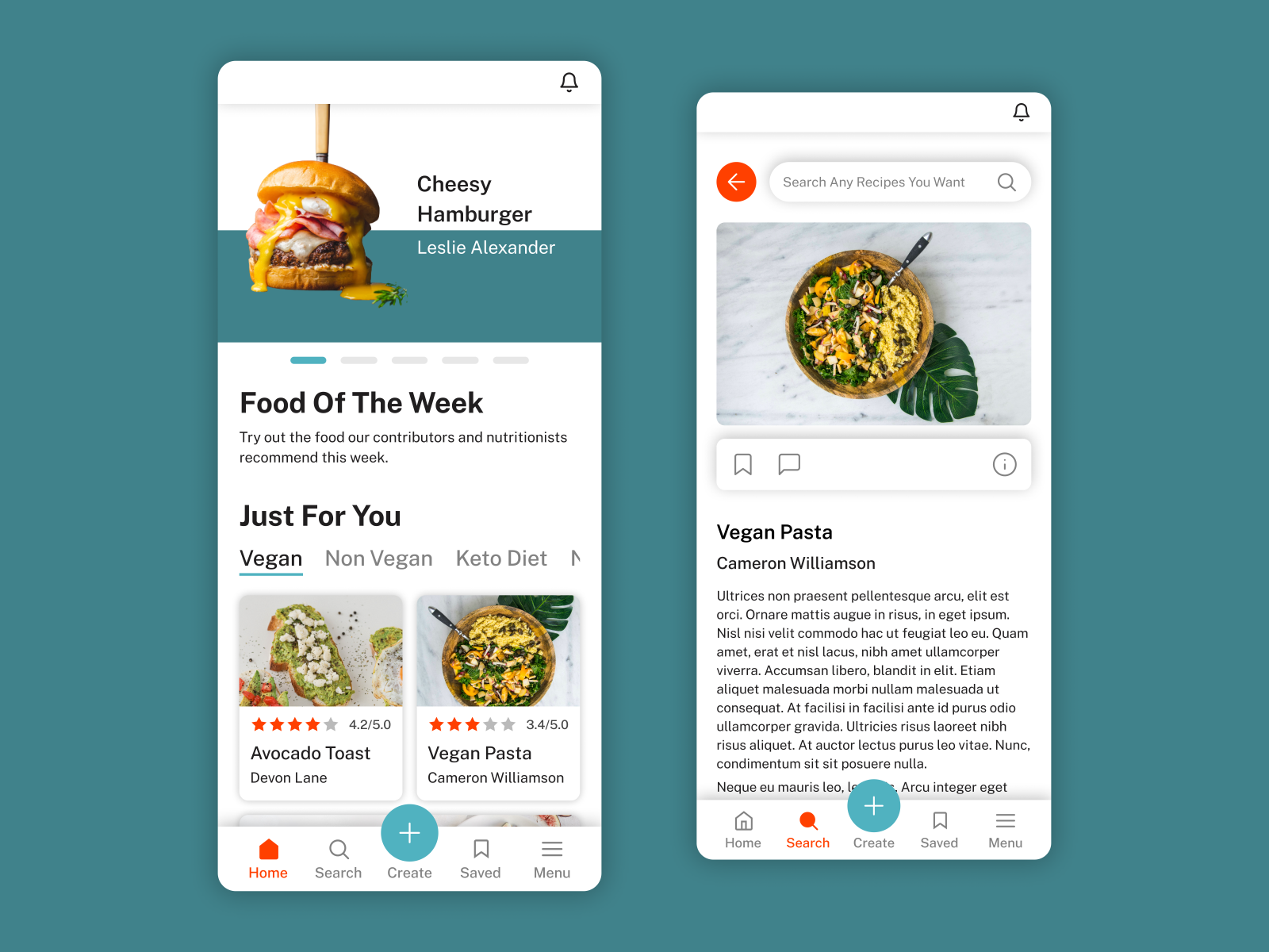 Food App Recipe UI UX Design by Kamila Putridifa on Dribbble