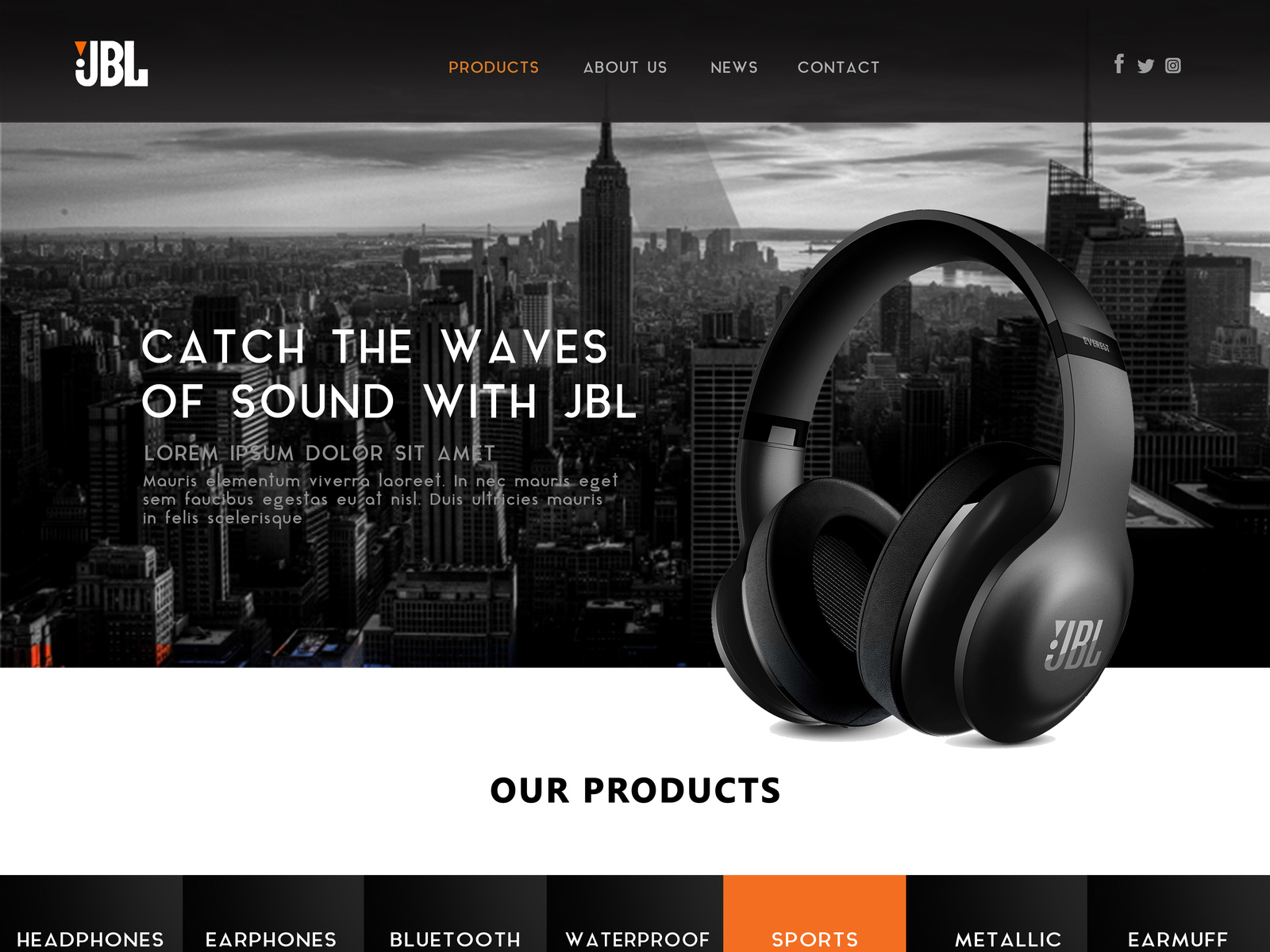 JBL HEADPHONE LANDING PAGE by sheabi sheal on Dribbble