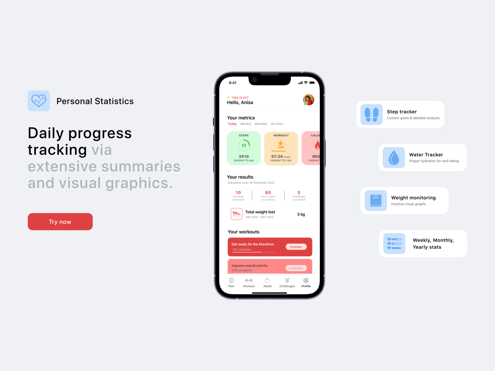 MyFit App by Anisa Gurabardhi on Dribbble