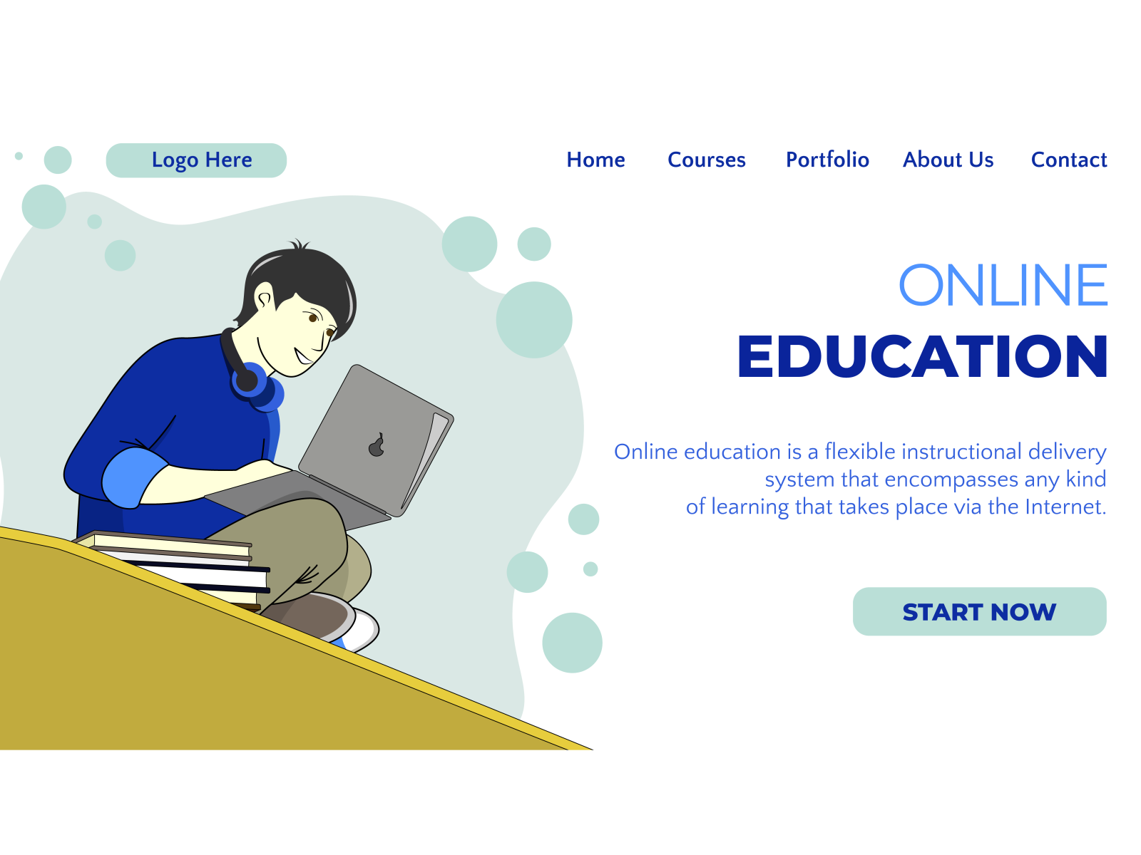 The smart student has online classes by Ekaterina on Dribbble