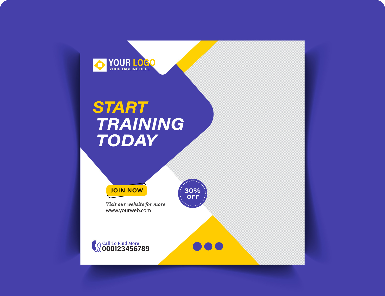16 Start training today- web banner template design by Turan Chowdhury ...