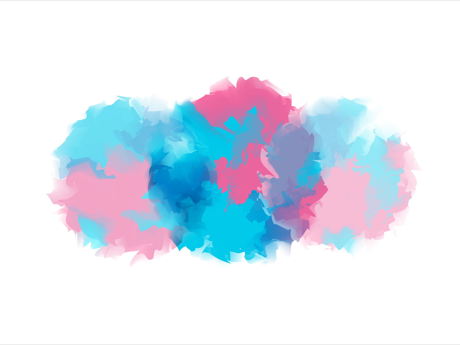 Abstract watercolor shapes on white background by Turan Chowdhury on ...