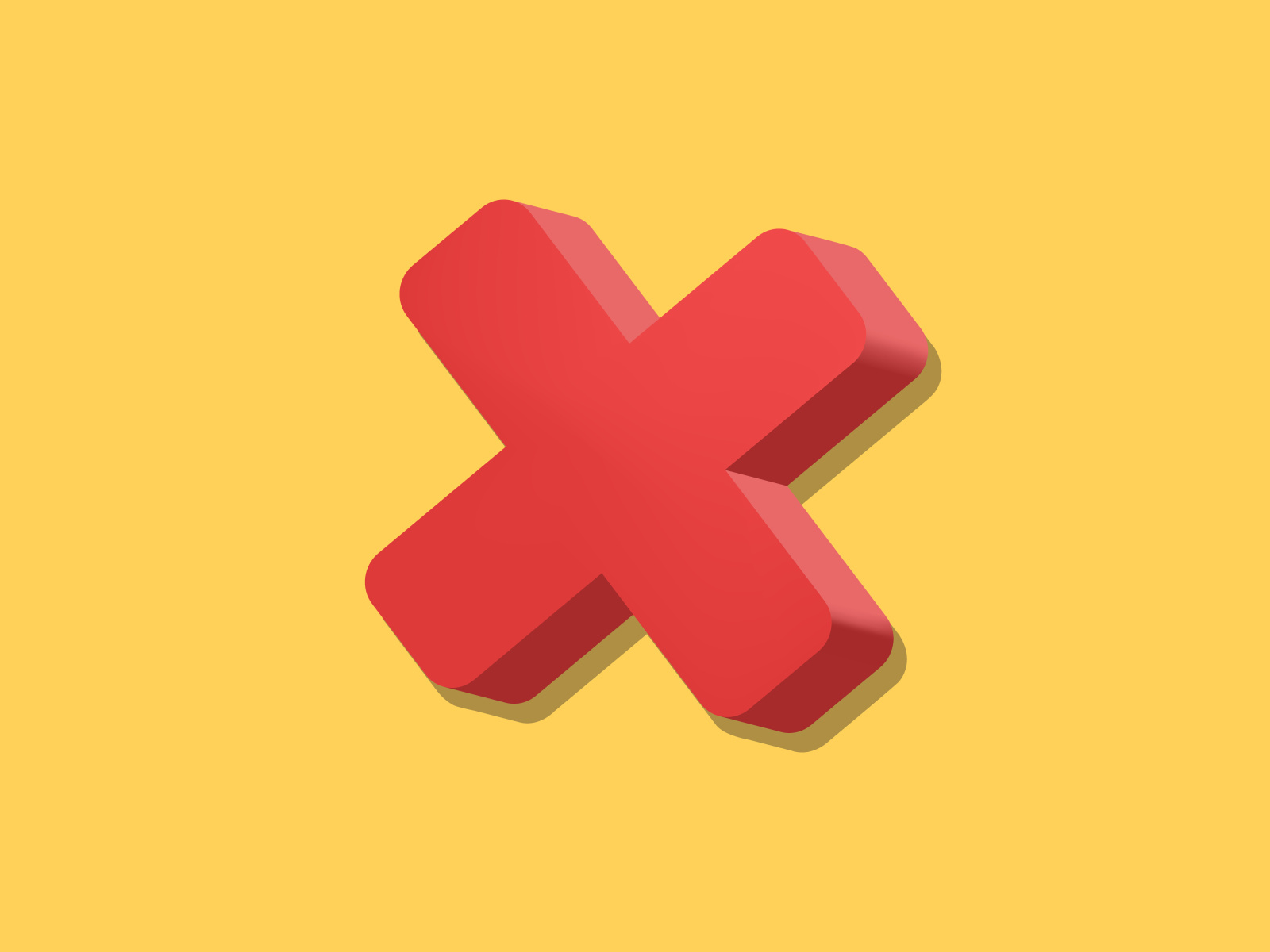 3d decline symbol. Red Cross Check Mark. by Turan Chowdhury on Dribbble
