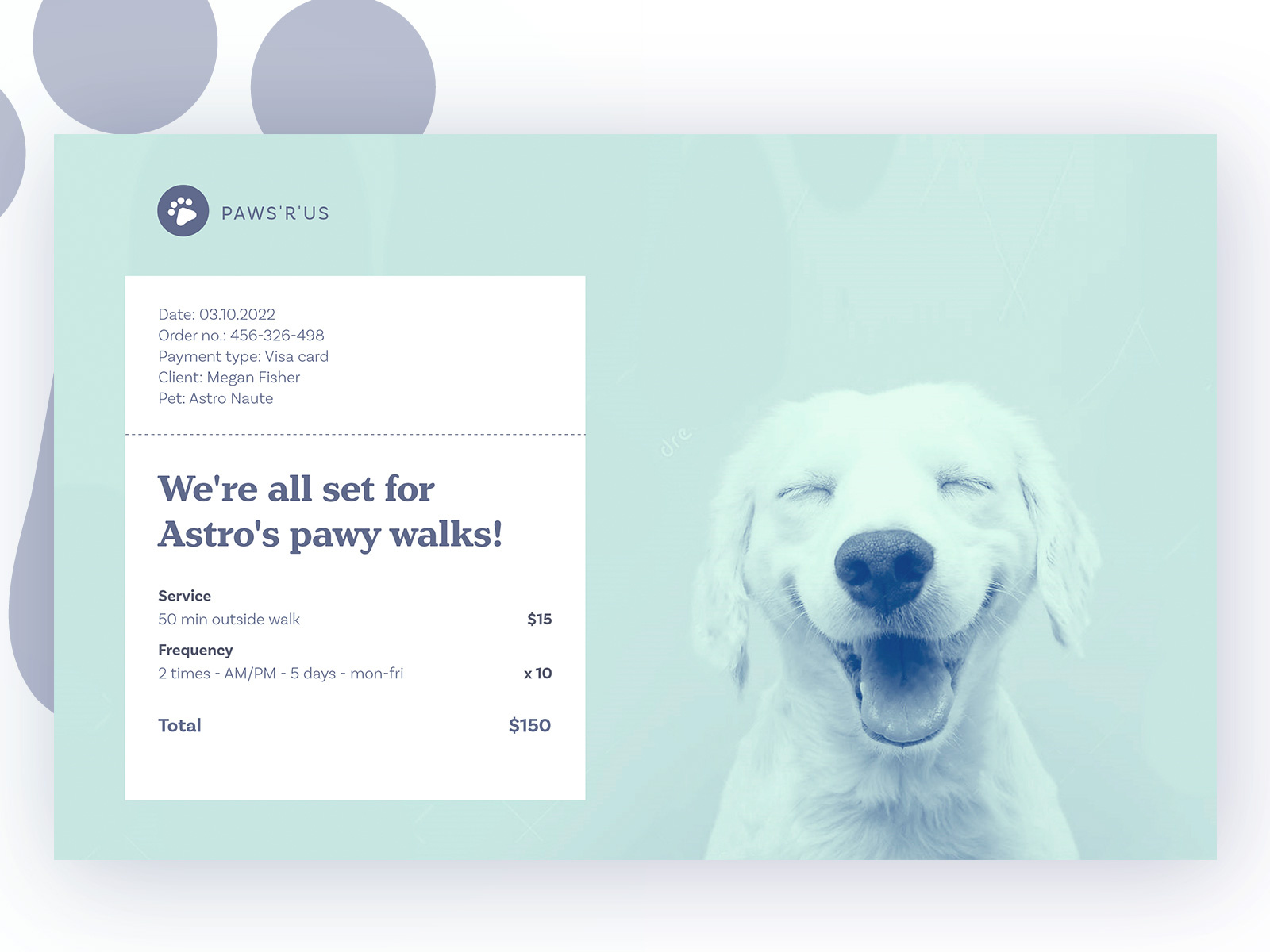 Daily UI - E-mail Receipt by Bibiana Silveira Luft on Dribbble