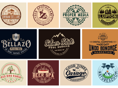Retro vintage logo design by Graphic.universe on Dribbble