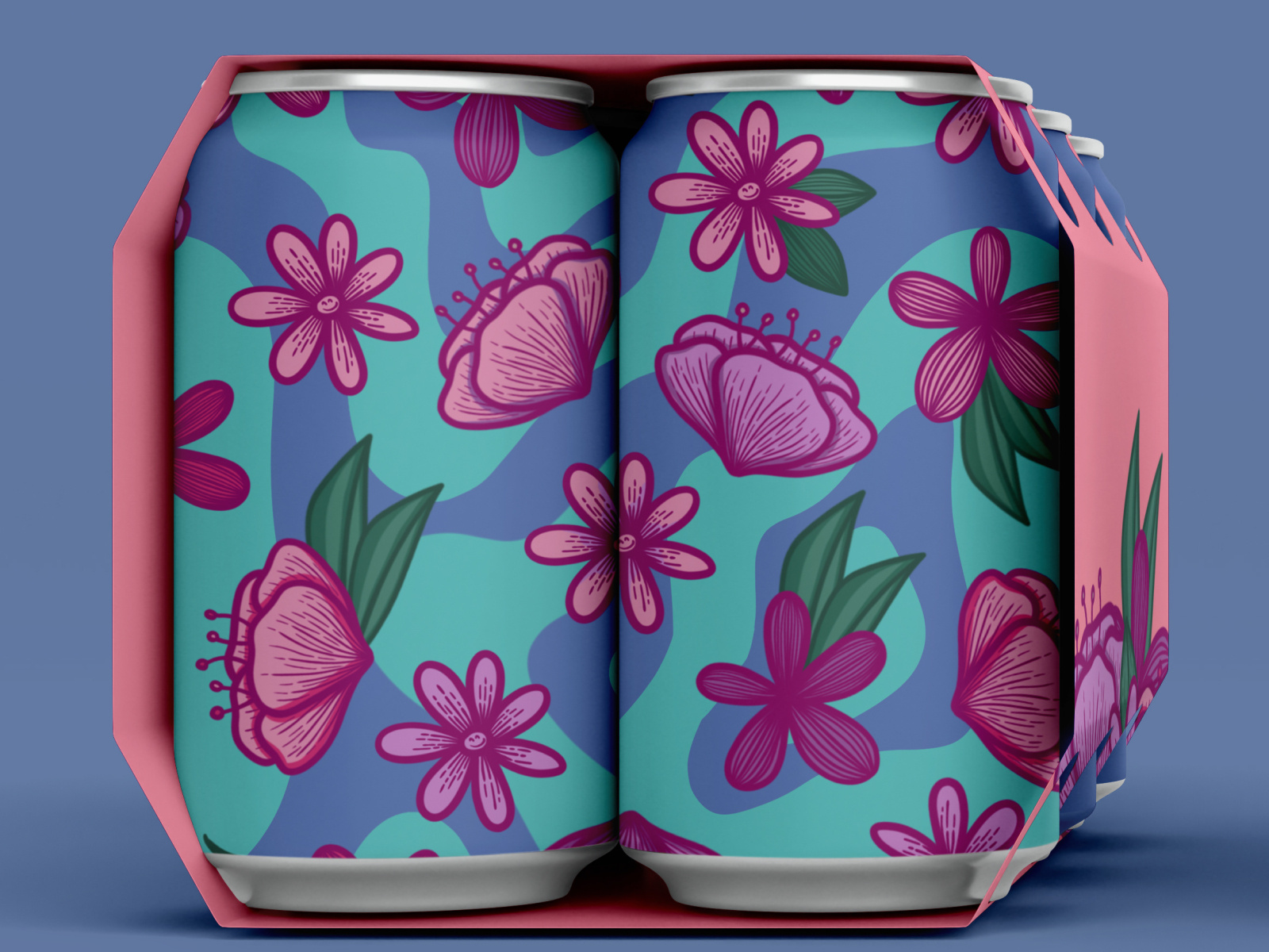 Floral Soda Can Design Concept by Tiffany on Dribbble