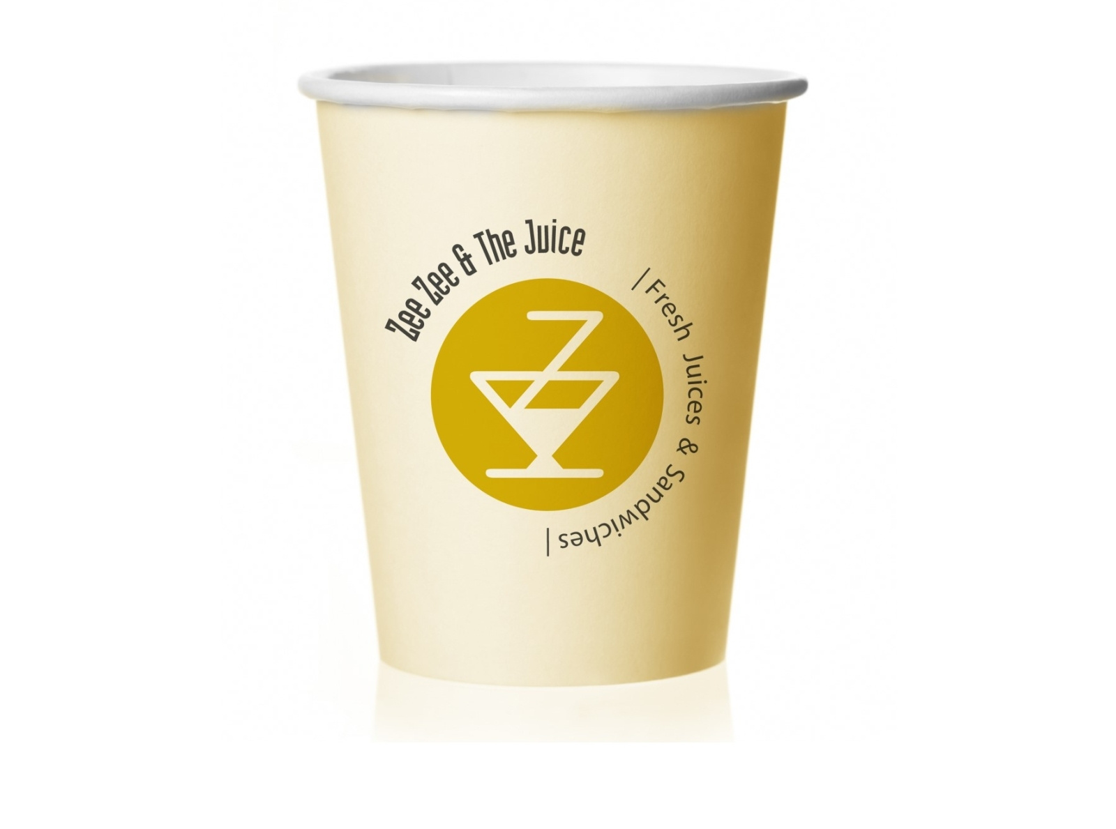 Zee Zee & the Juice Disposable Cup Design by Arbab Khushal on Dribbble