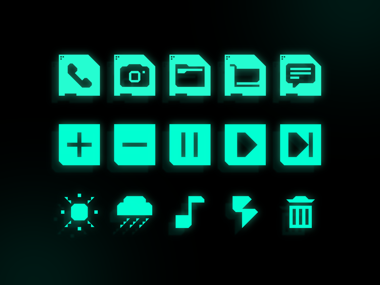Cyberpunk Icon Set by Alex Morris on Dribbble