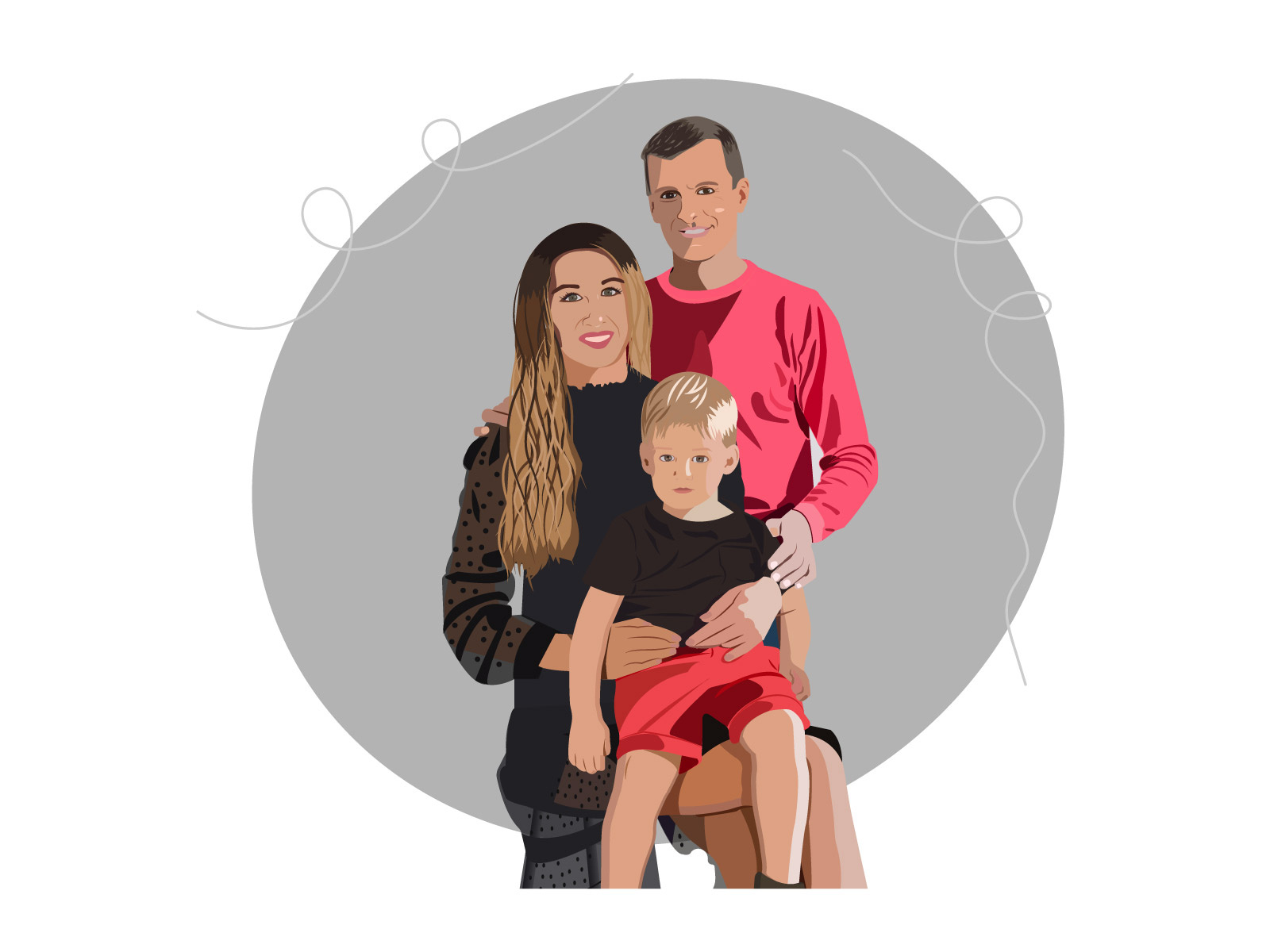 Family portrait by Anastasiia Verizhnikova on Dribbble