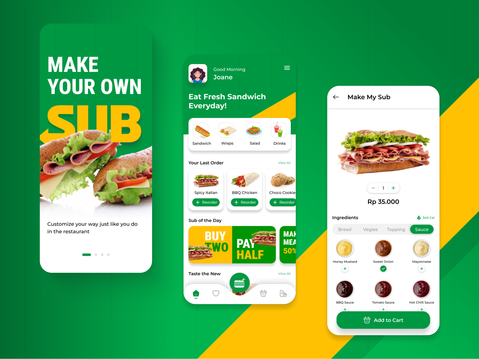 UI Exploration - Subway Mobile App by dina karunia on Dribbble
