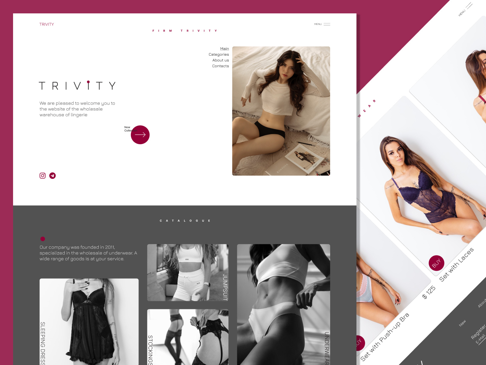 Web Design of interface for underwear store by Stanislav Fartukh on Dribbble
