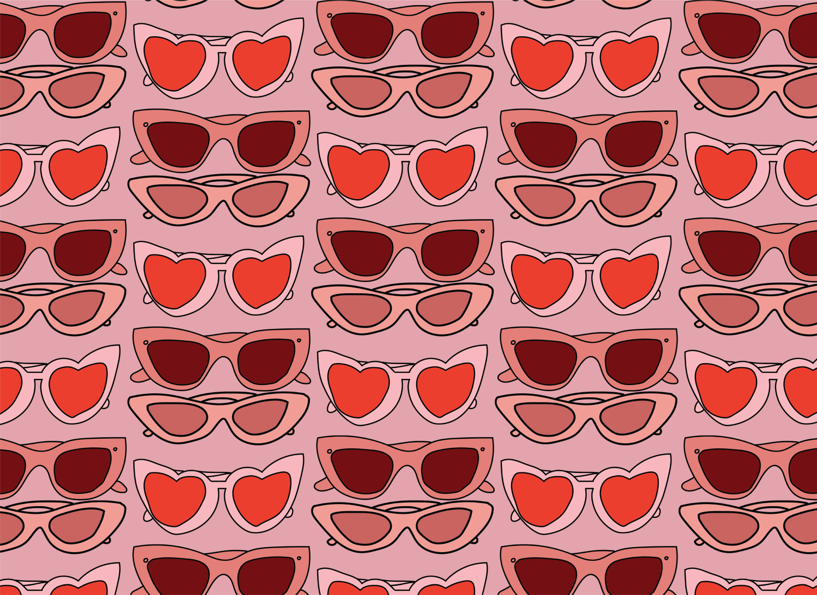 Pink Sunglass Pattern by Courtney Graben by Courtney Graben- Freelance ...