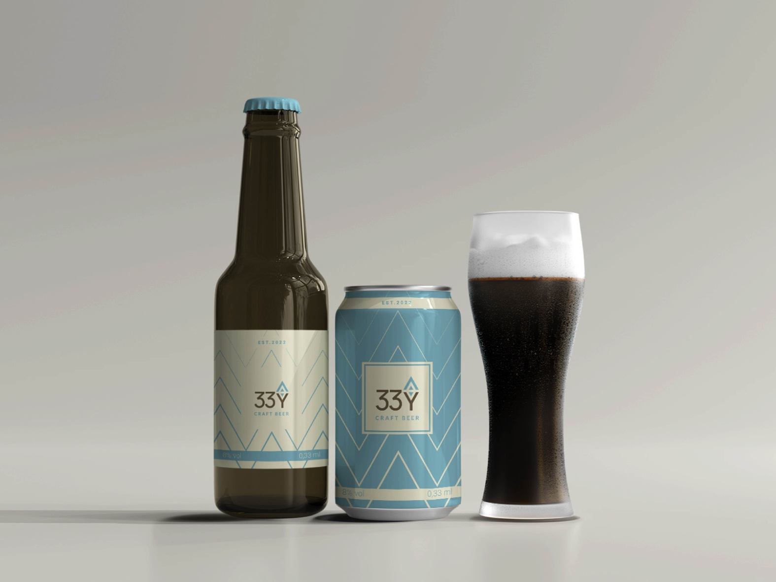 33Y craft beer \ Logo and packaging design by Ora on Dribbble