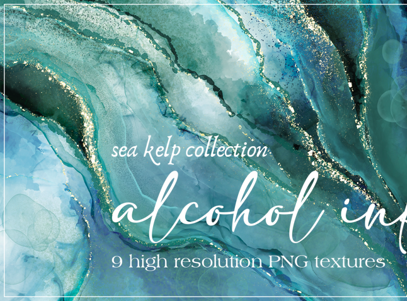 Sea Kelp Alcohol Ink Collection by Coral Antler on Dribbble