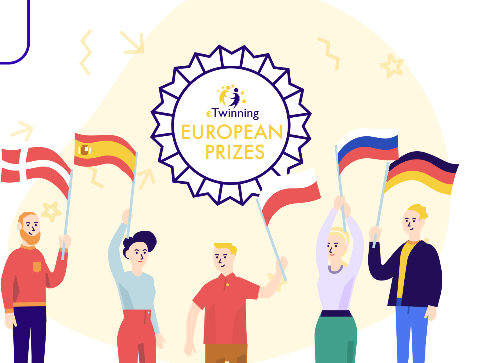 Opening credits of the exlainer video for eTwinning by Dinksy on Dribbble