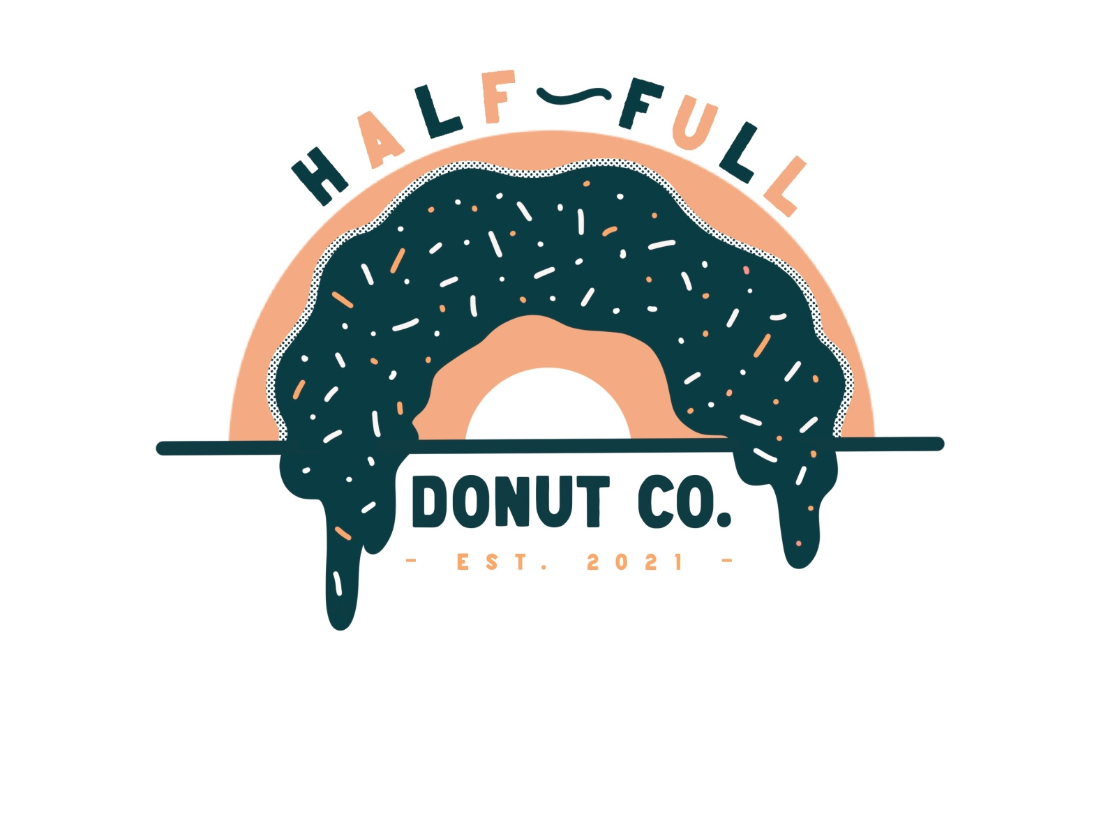 Half Full Donut Co. Logo by Ash Wood on Dribbble